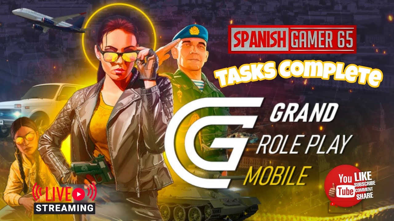 Spanish Gamer-65 #Grand Mobile on live stream and the how to tasks ...