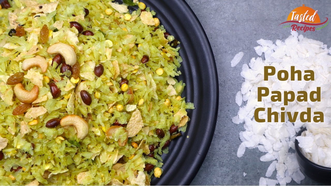 Poha Papad Chivda - Easy Tea Time Evening Snacks that One Can Store for ...