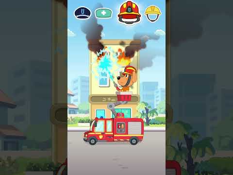 Labrador mengalami karir yang berbeda 👮🏻👨🏻‍⚕️🧑🏻‍🚒| Kepala Polisi Labrador#labrador #animasi #shorts