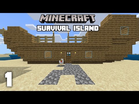 Minecraft: Shipwrecked Starter House - Survival Island [1] - YouTube