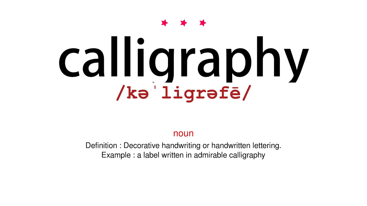 How to pronounce calligraphy - Vocab Today - YouTube