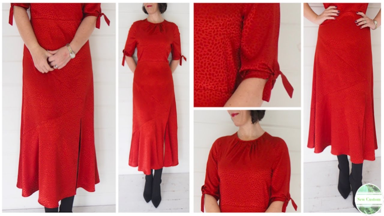 #sewingtutorial How I Sewed my Autumn Midi Dress - YouTube