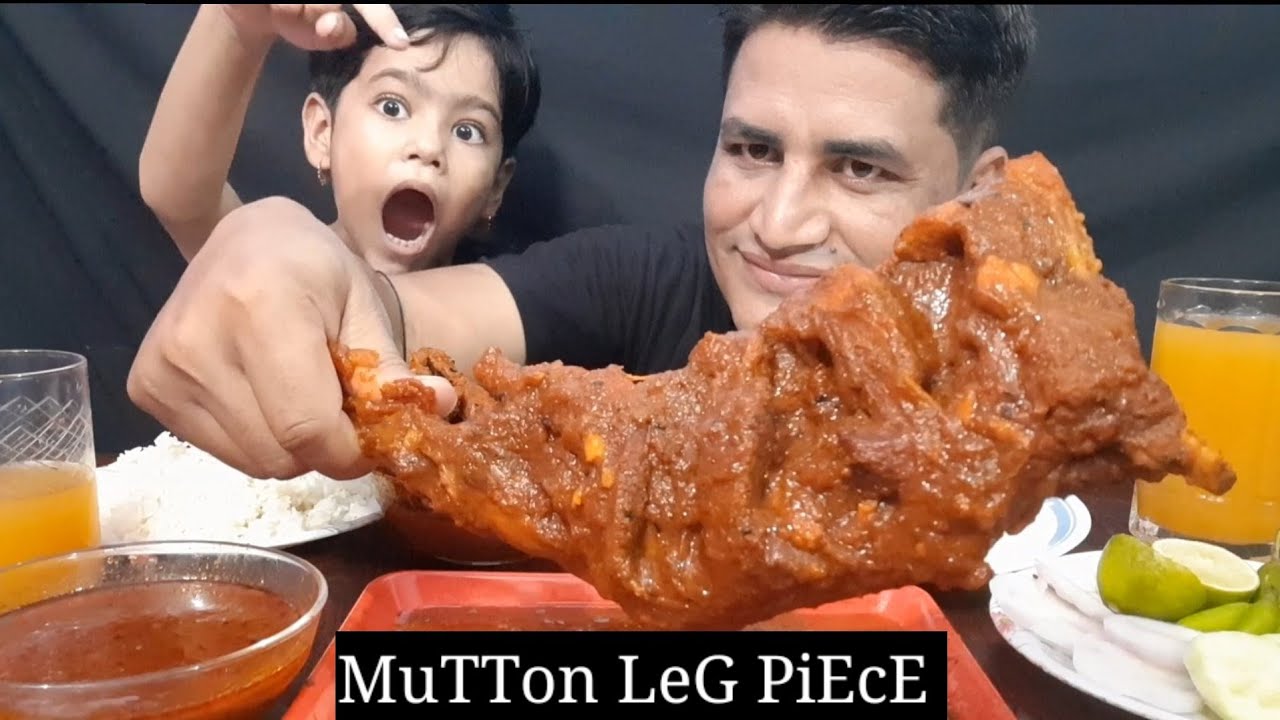 Huge SPICY 🔥 MUTTON LEG PIECE eating and recipe|| Fry FISH Curry with ...