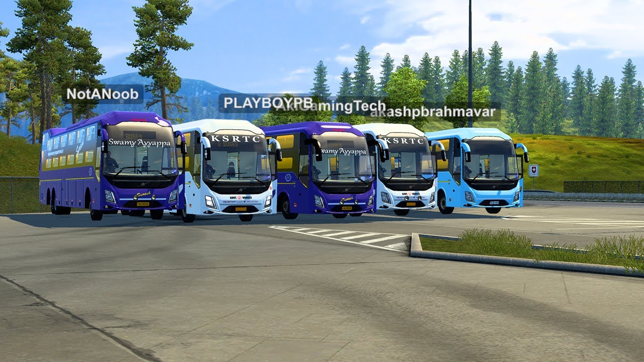 INDIAN BUS PASSENGER JOURNEY | MULTIPLAYER CONVOY INDIAN BUS MOD #ets2 ...