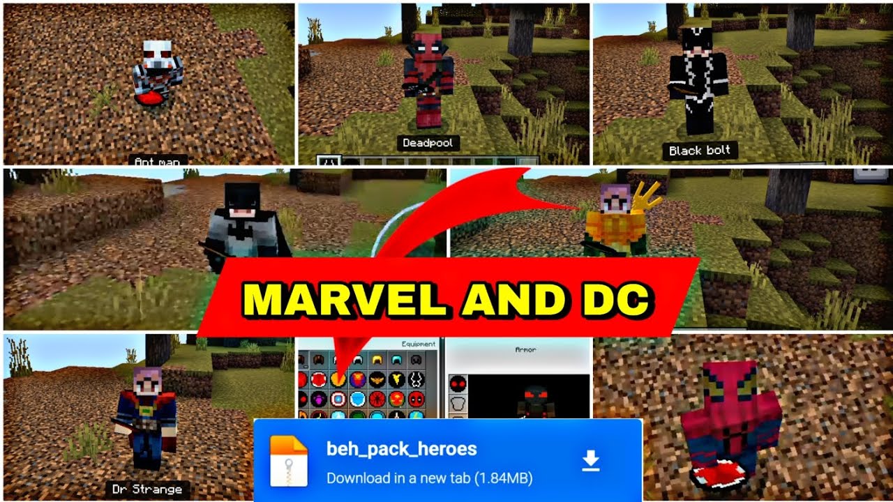 DC AND MARVEL ADDON FOR MINECRAFT POCKET EDITION | DC AND MARVEL ADDON ...