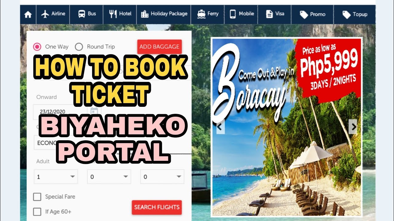 How to Book a Ticket | BiyaheKo Portal | Short Video Tutorial ...