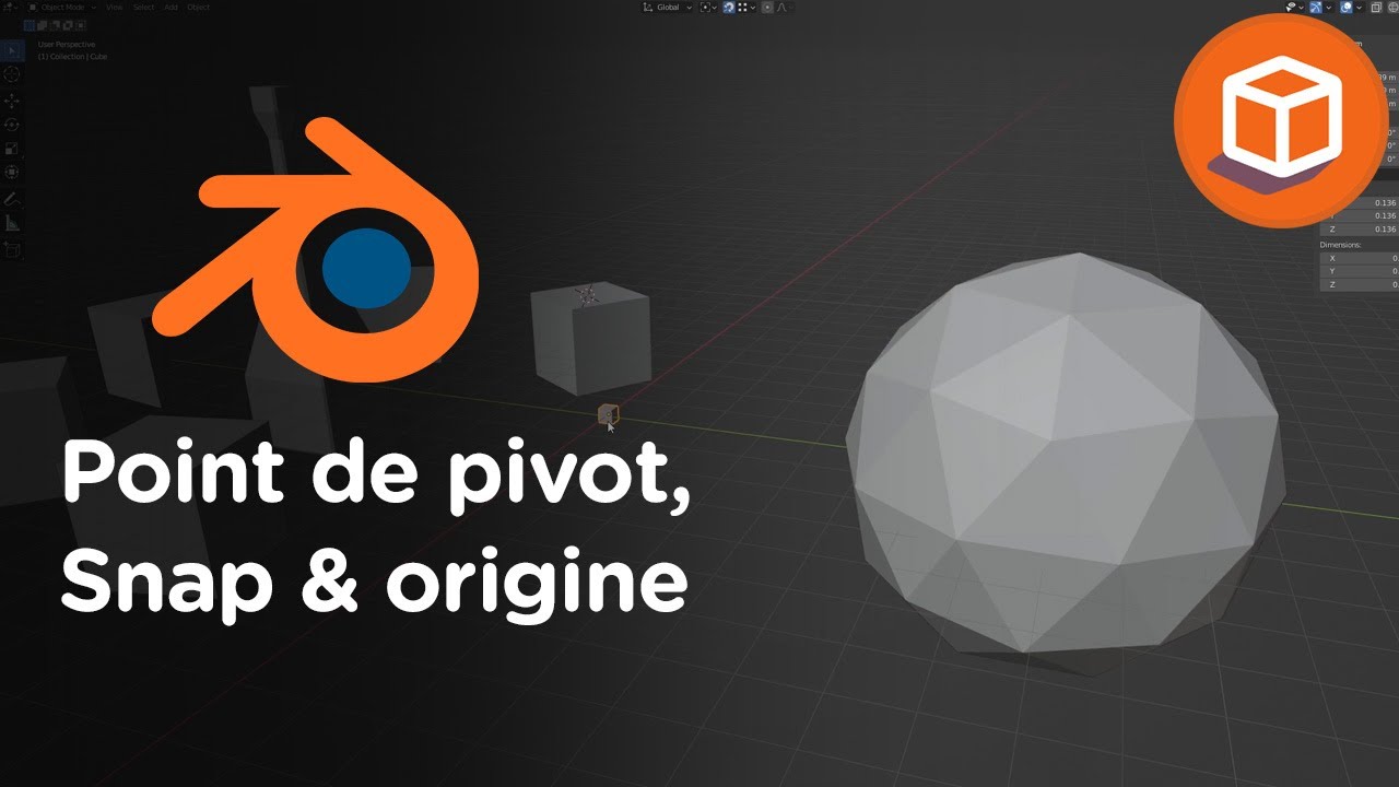 15 - Point de pivot, d'origine et Snap dans Blender - TUTO - YouTube