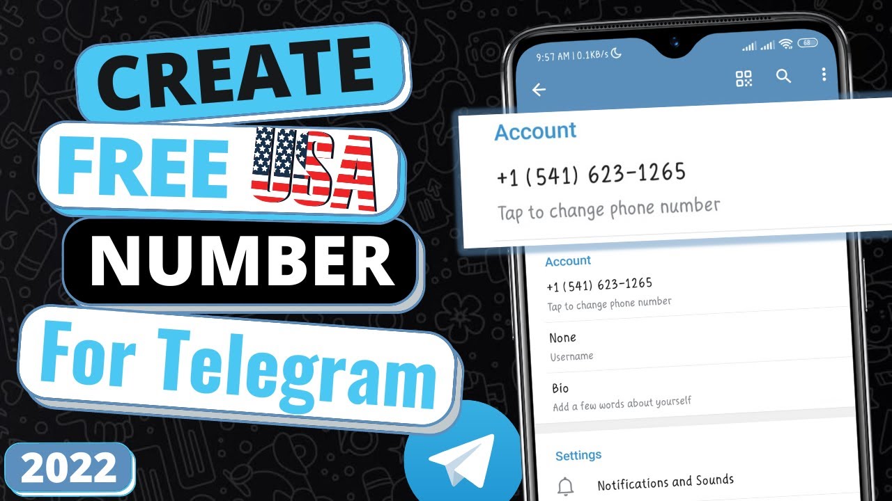 How To Create A Telegram Account Using Free USA 🇺🇸 Number 2023 - YouTube