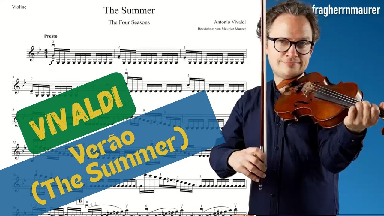 VIVALDI (VERÃO) THE SUMMER PRESTO | PARTITURAS PARA VIOLINO ...