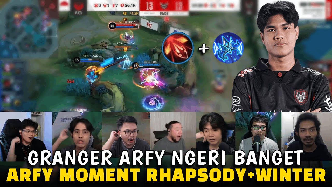 GRANGER ARFY TERLALU JAGO‼️ REAKSI STREAMER MOMENT ARFY OUTPLAY EMAN ...