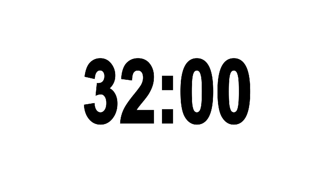 32 Minute Countdown Timer with Alarm - YouTube