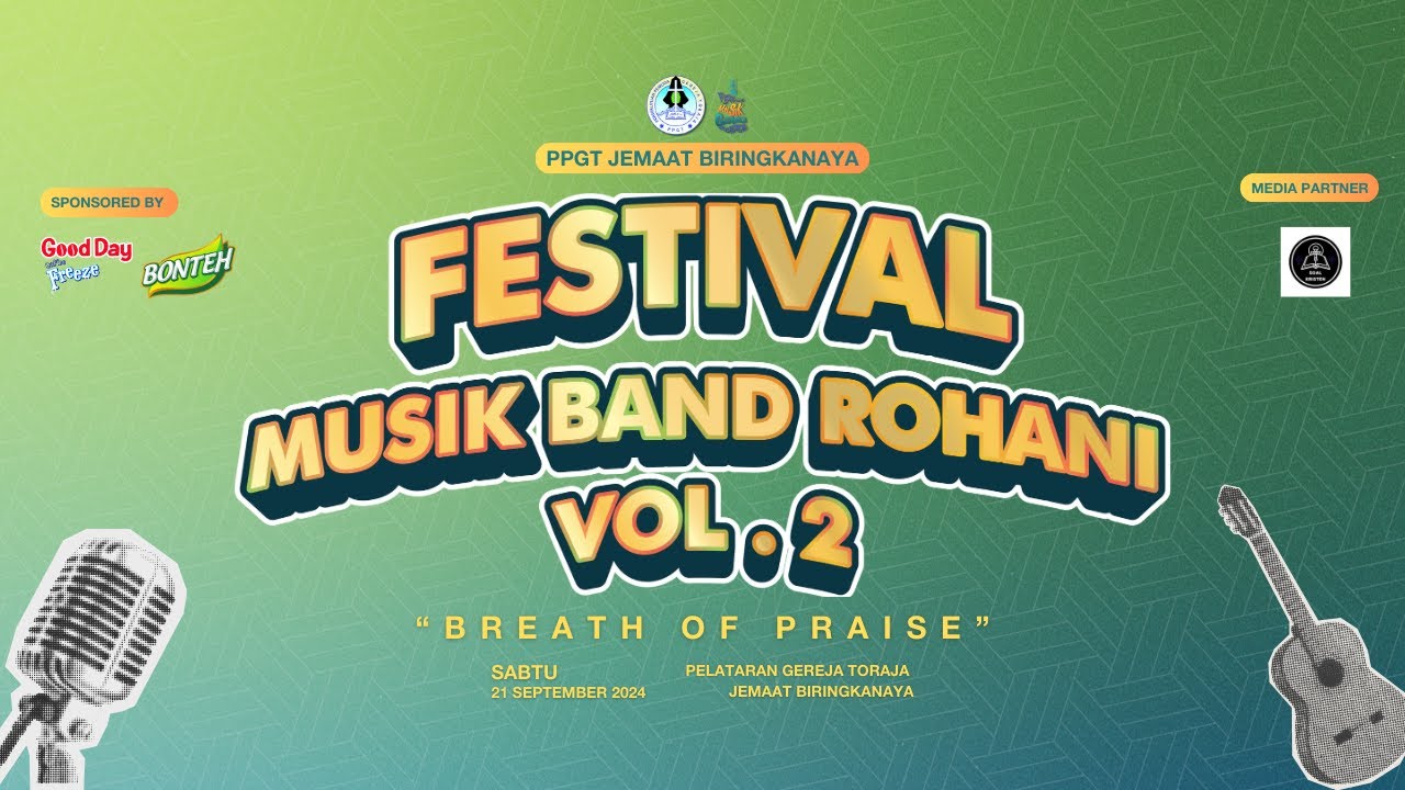 FESTIVAL MUSIK BAND ROHANI VOL.2 PPGT JEMAAT BIRINGKANAYA - YouTube