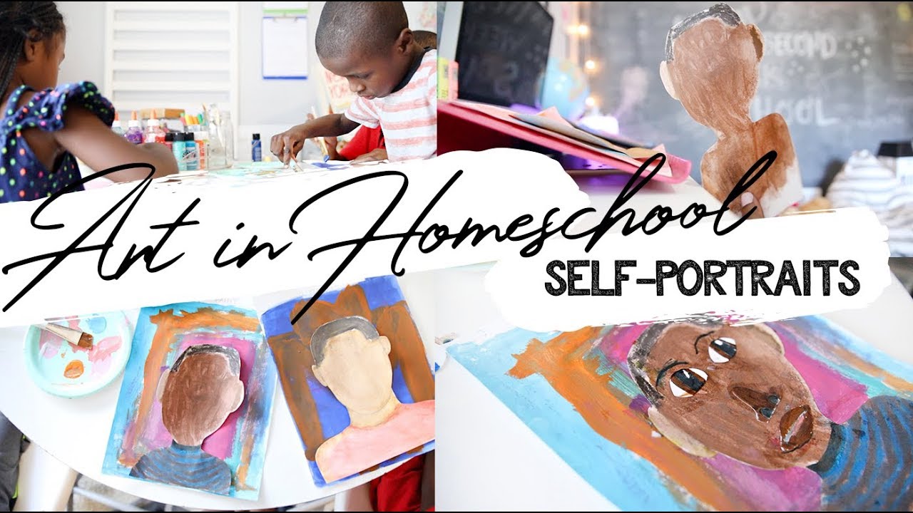 Homeschool Art Self Portraits | HOMESCHOOL FAMILY OF FIVE - YouTube