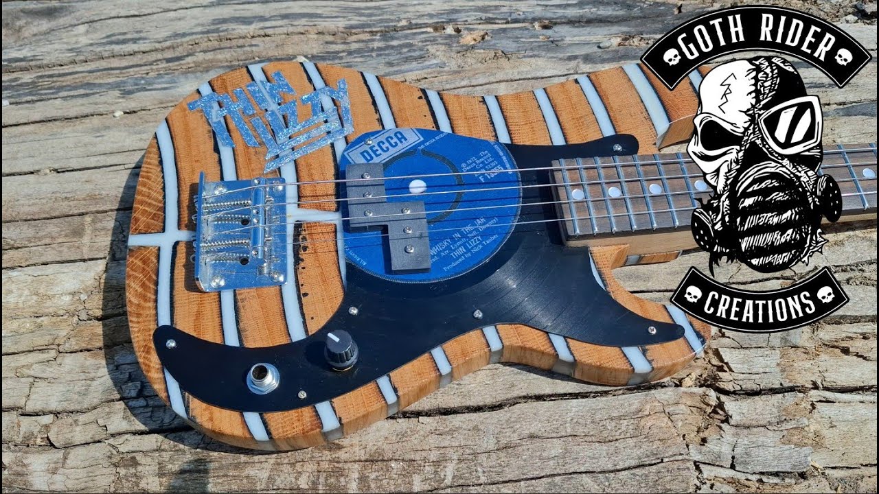 Making a Custom Whisky Barrel Four String Guitar for a Thin Lizzy Fan ...