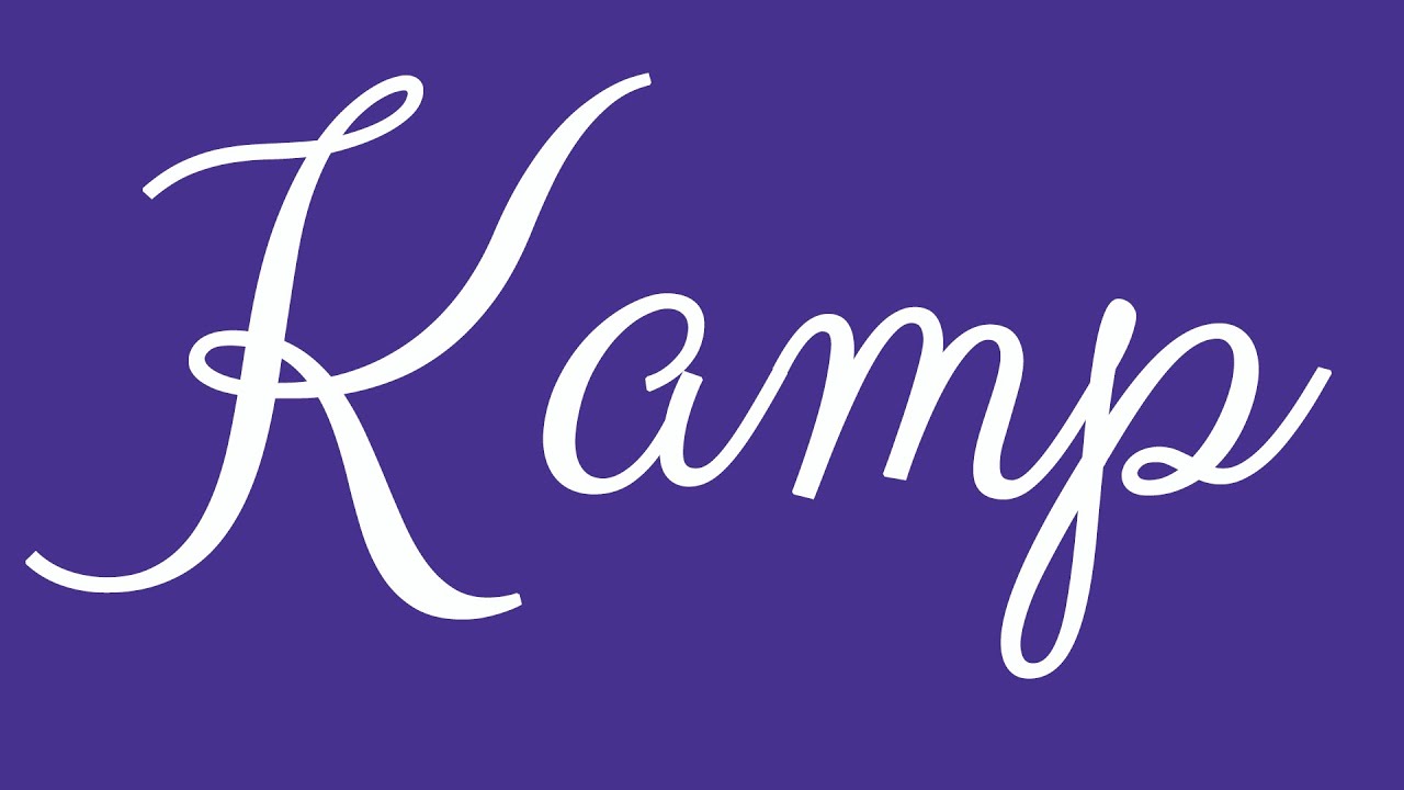 Learn how to Sign the Name Kamp Stylishly in Cursive Writing - YouTube