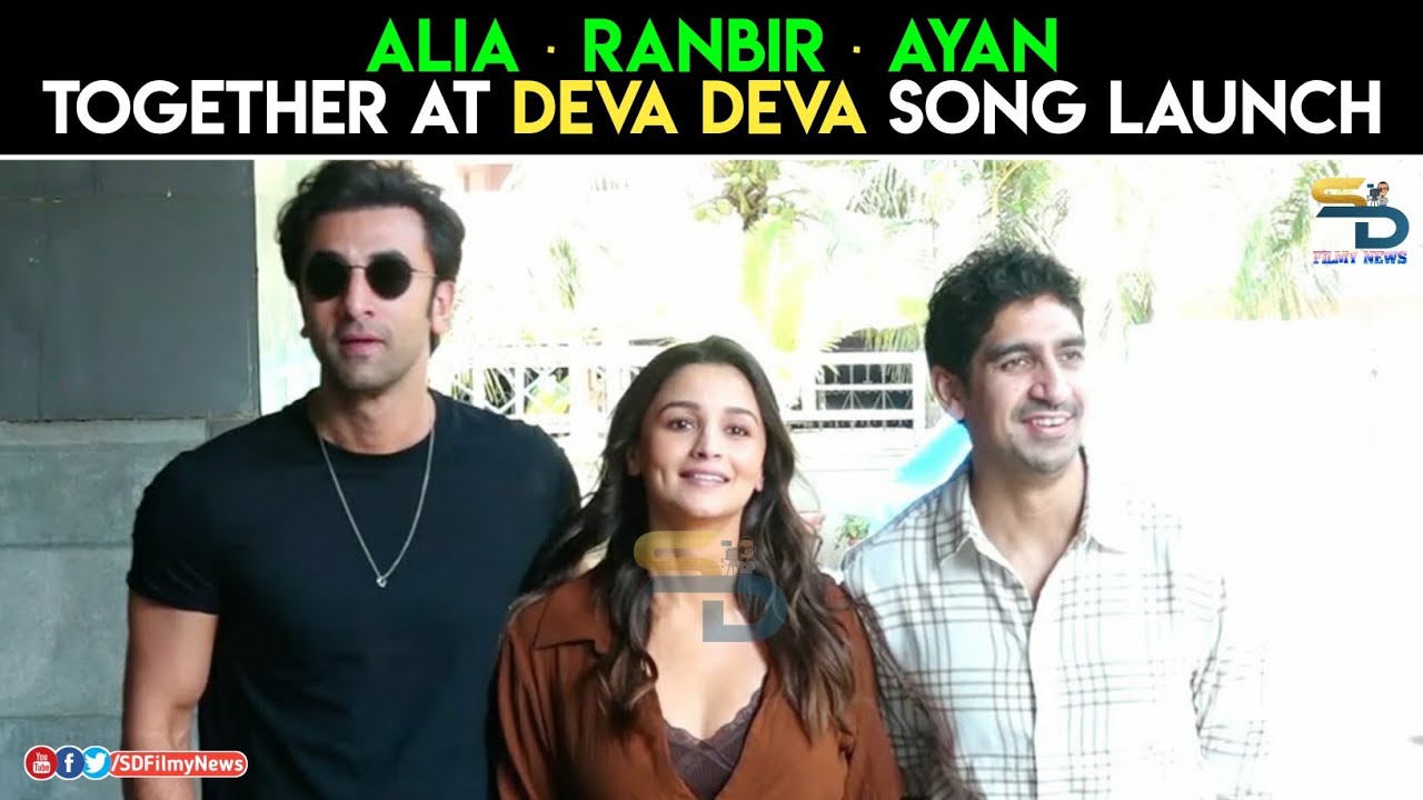 Alia, Ranbir & Ayan spotted together at the preview of the song of ...
