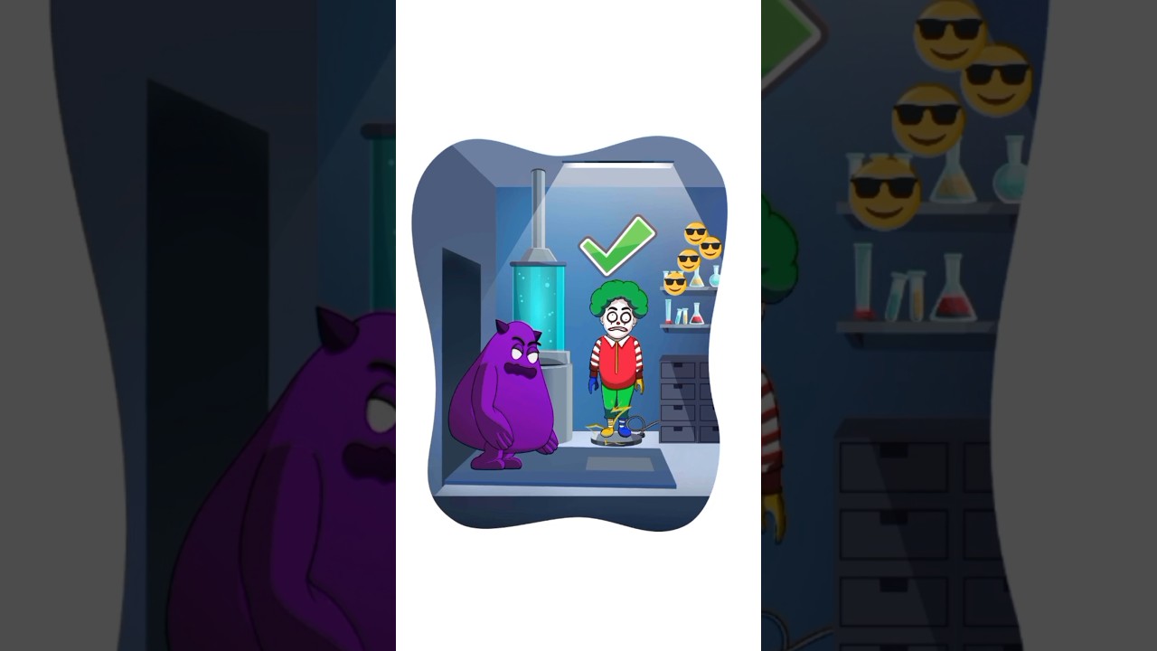 GRIMACE SHAKE MONSTER : DOP STORY 🔥🧬🟪 GAMEPLAY ANIMATION #SHORTS GAME ...