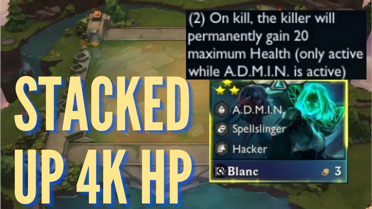 My 3 star LeBlanc stacks up to 4k hp with the admin trait | tft set 8 ...