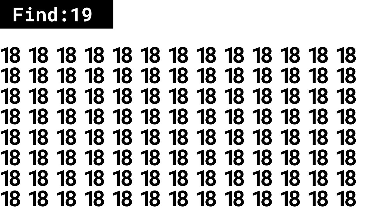 Find The Hidden Numbers 19 & 353 - YouTube