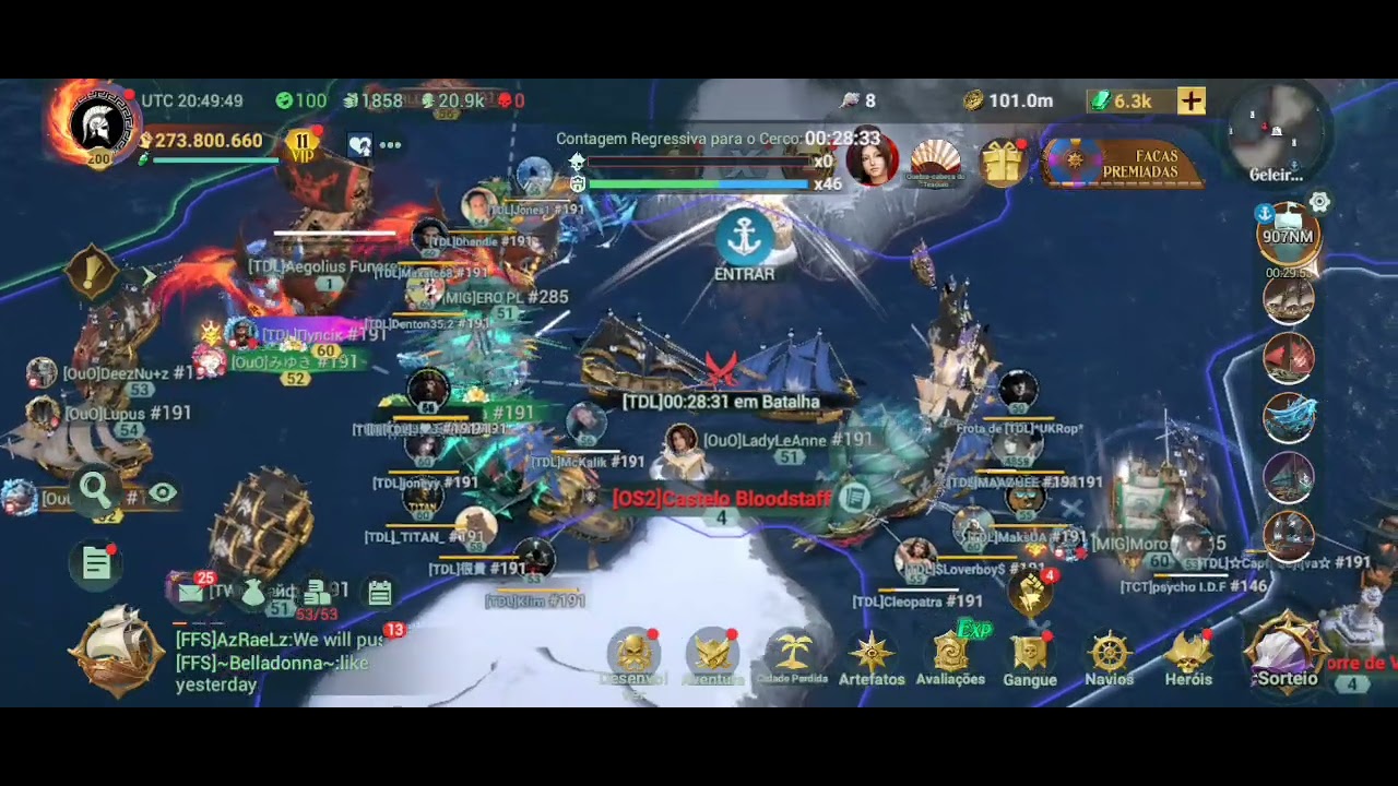 Battle for the conquest of Gate TDL 191 Vs IOS2 Sea of conquest season ...