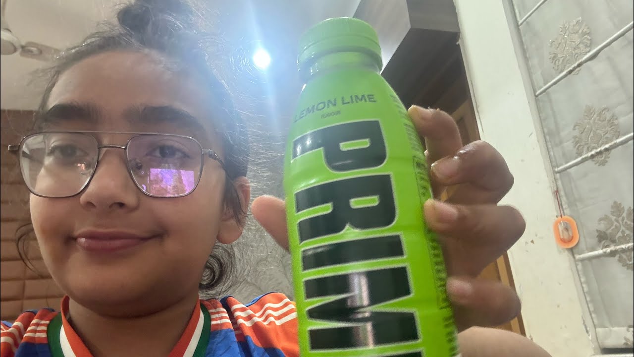 Drinking lemon lime flavour of prime - YouTube