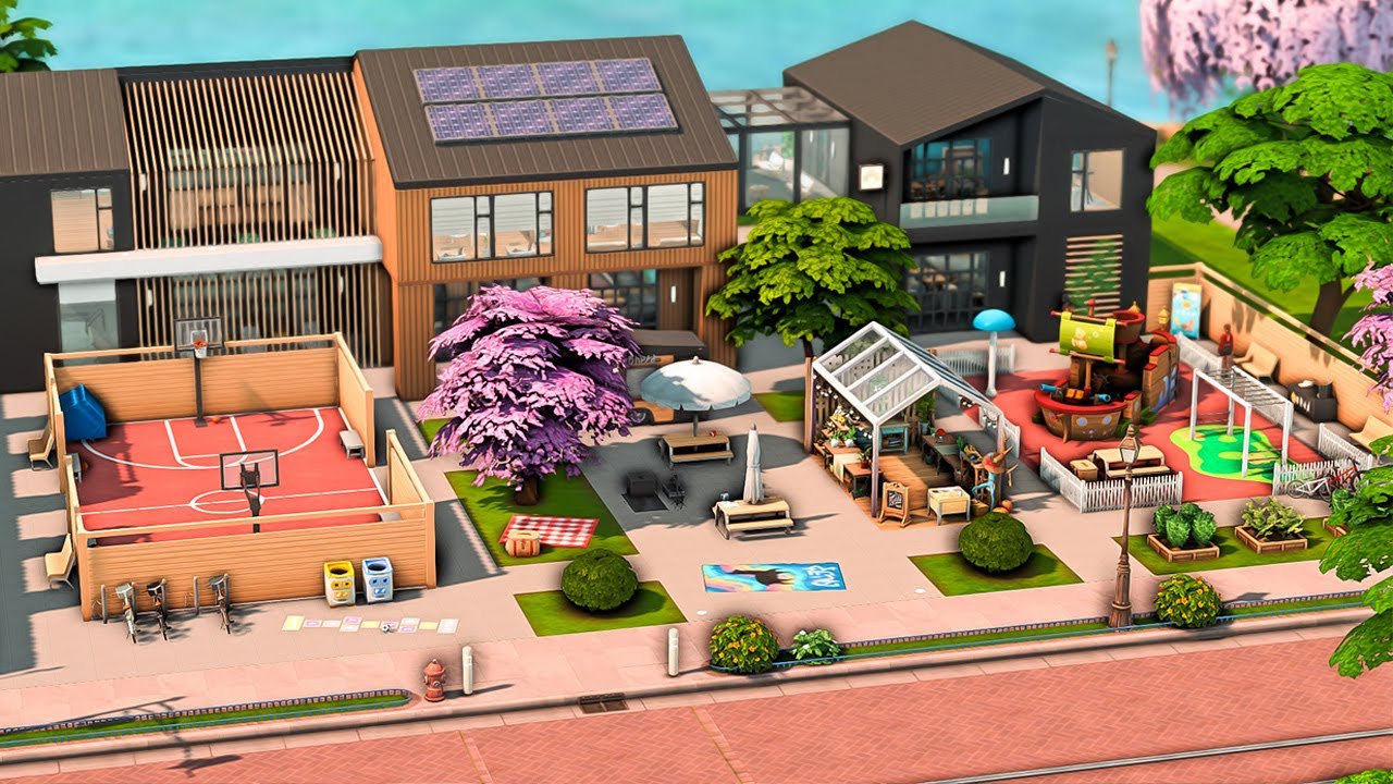 Newcrest Recreation Center 🎲 The Sims 4 Speed Build || No Talking ...