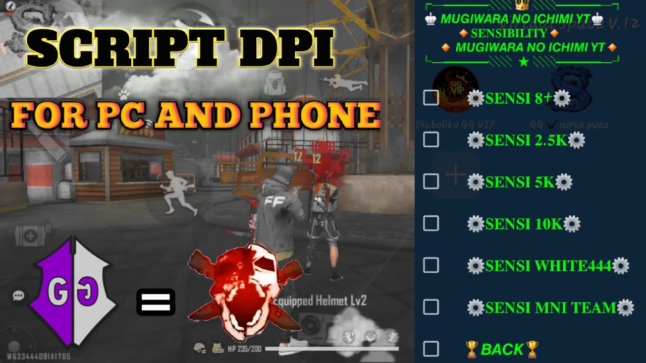 FREE FIRE SCRIPT DPI FOR PC AND PHONE SENSIBILITY,AIMLOCK HEAD,AIMBOT ...