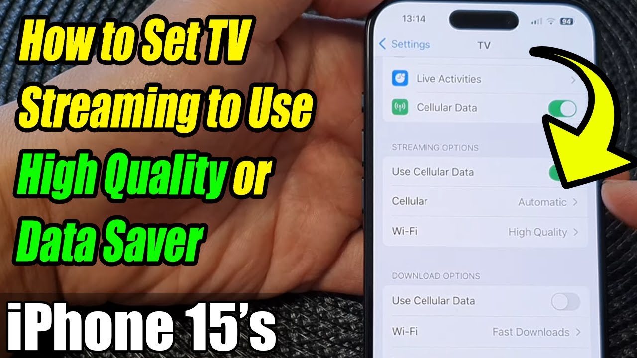 iPhone 15/15 Pro Max: How to Set TV Streaming to Use High Quality or ...