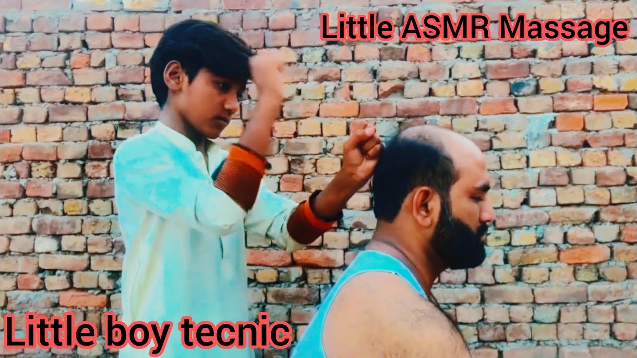 Small Healthy and relax able ASMR Head back and oil massage with little ...