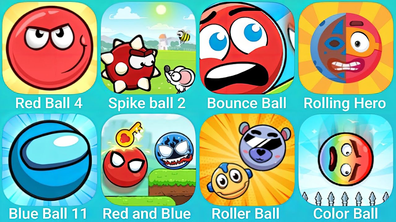 Red Ball 3, Spike Ball 4, Bounce Ball, Rolling Hero, Blue Ball, Color ...