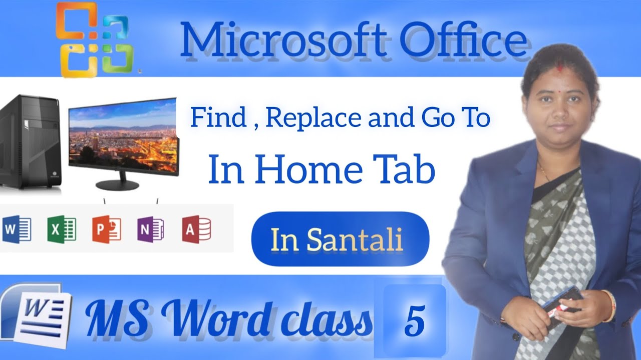 How to use Find , Replace and Go To options in Home Tab of MS Word ll ...