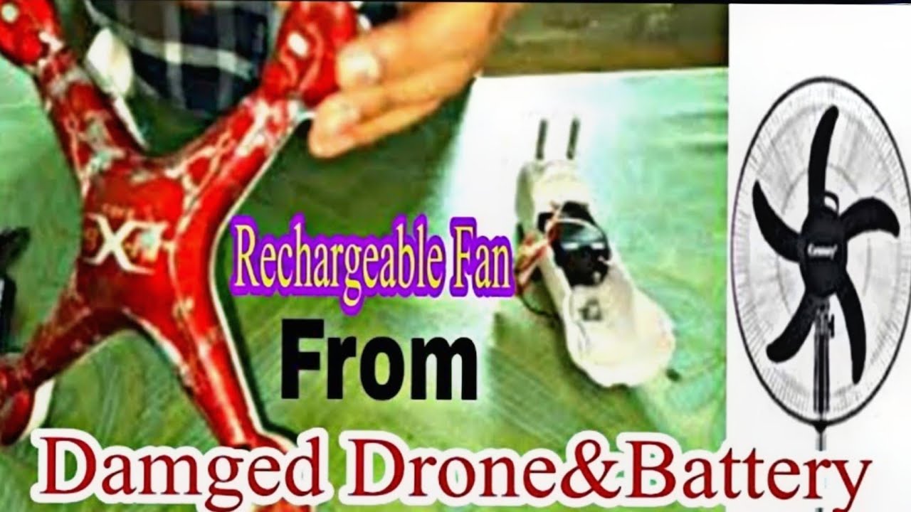 How To Make Rechargeable Mini Electric Fan With Out Of Order Drone And ...