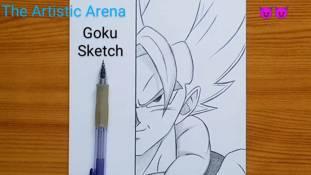 How To Make Goku Sketch || 😉😉 - YouTube