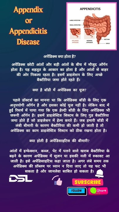 Appendix or Appendicitis disease, अपेंडिक्स और अपेंडिसाइटिस - YouTube