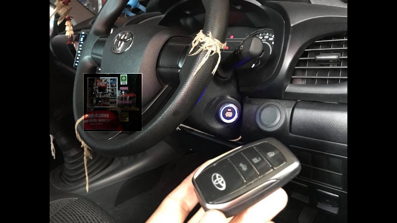remote start Toyota revo smart key pke push/start - YouTube