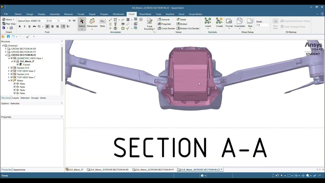 How to create Cross Section views for the DJI MAVIC 3E Drone 3D SCANNED ...