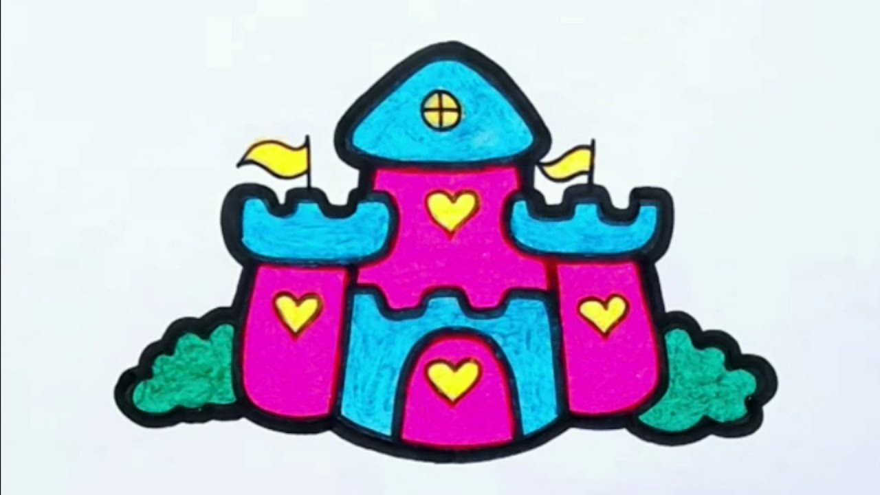 How to Draw a Princess Castle | Easy Drawings for Kids | Simple ...