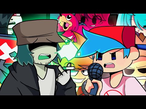 Friday Night Funkin’ - NERVES But Every Turn Another Character Sings It (FNF ANIMATION)