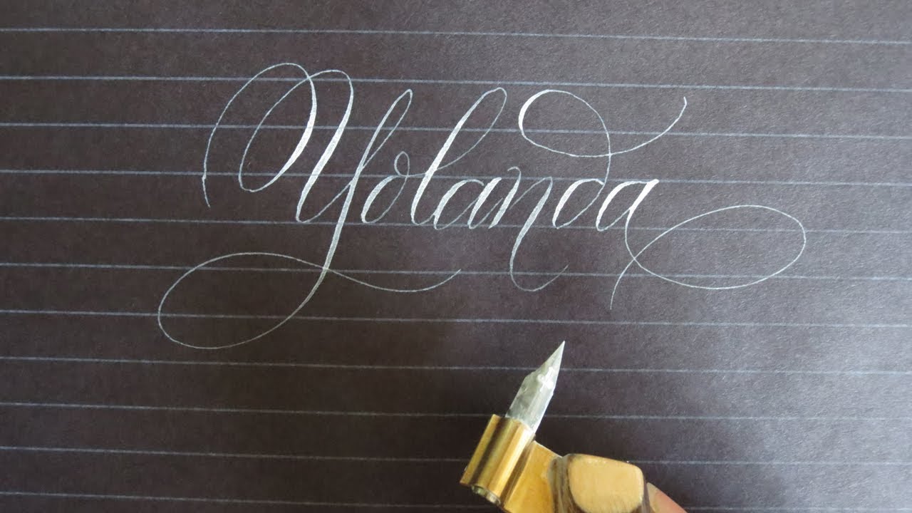 Pointed Pen Handwritten Calligraphy Y Names | Roundhand | Yesenia ...