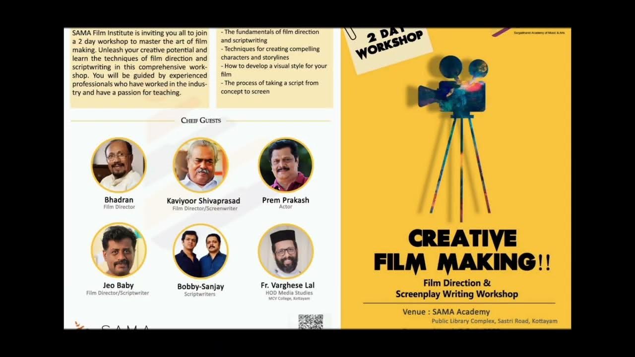 CREATIVE FILM MAKING WORKSHOP ##DIRECTION##SCRIPT WRITING## - YouTube