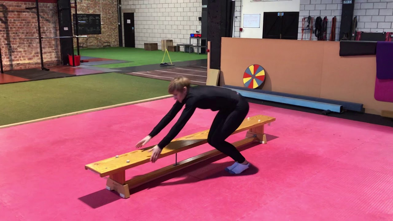 Bunny hops over bench - YouTube