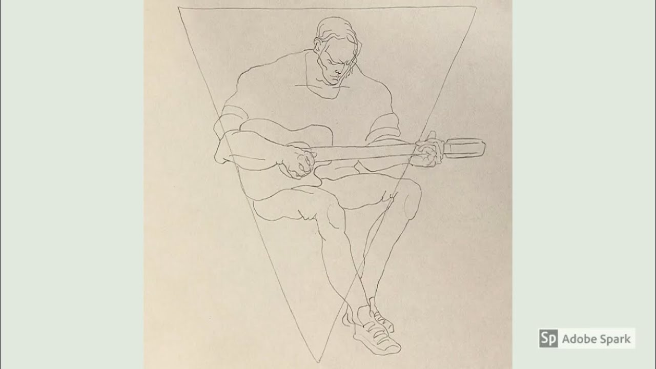How to draw a guick line sketching in triangle. - YouTube