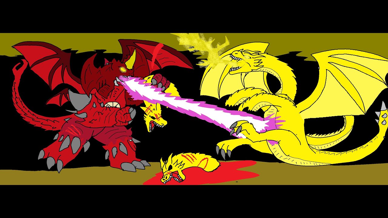 how to draw destoroyah vs monster zero - YouTube