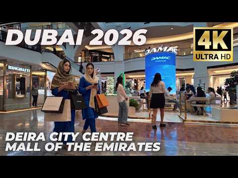 Dubai [4K] Deira City Centre & Mall of the Emirates 2026 🇦🇪 | Luxury Shopping & Full Walking Tour