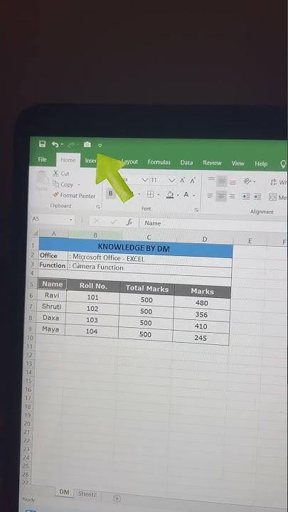 Camera 📸in MS Excel 😳 || Unable camera function in excel to take Screenshot || #excel - YouTube
