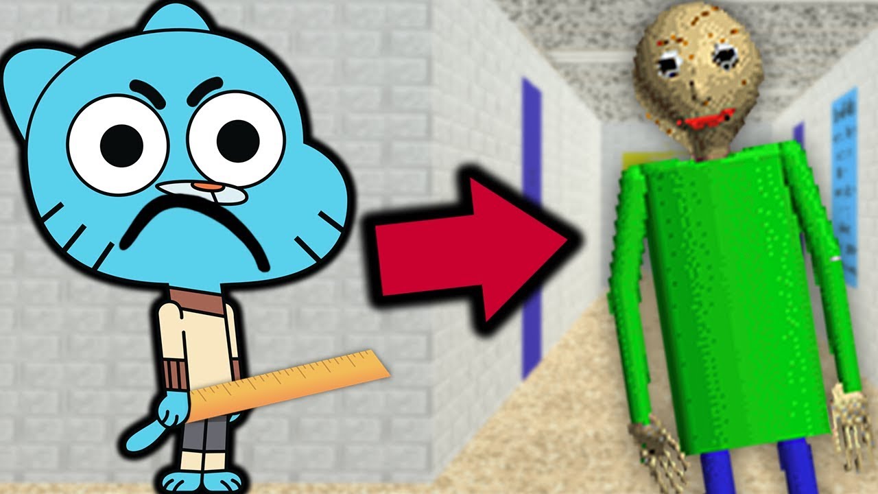 O GUMBALL INVADIU A ESCOLA DO BALDI! - YouTube