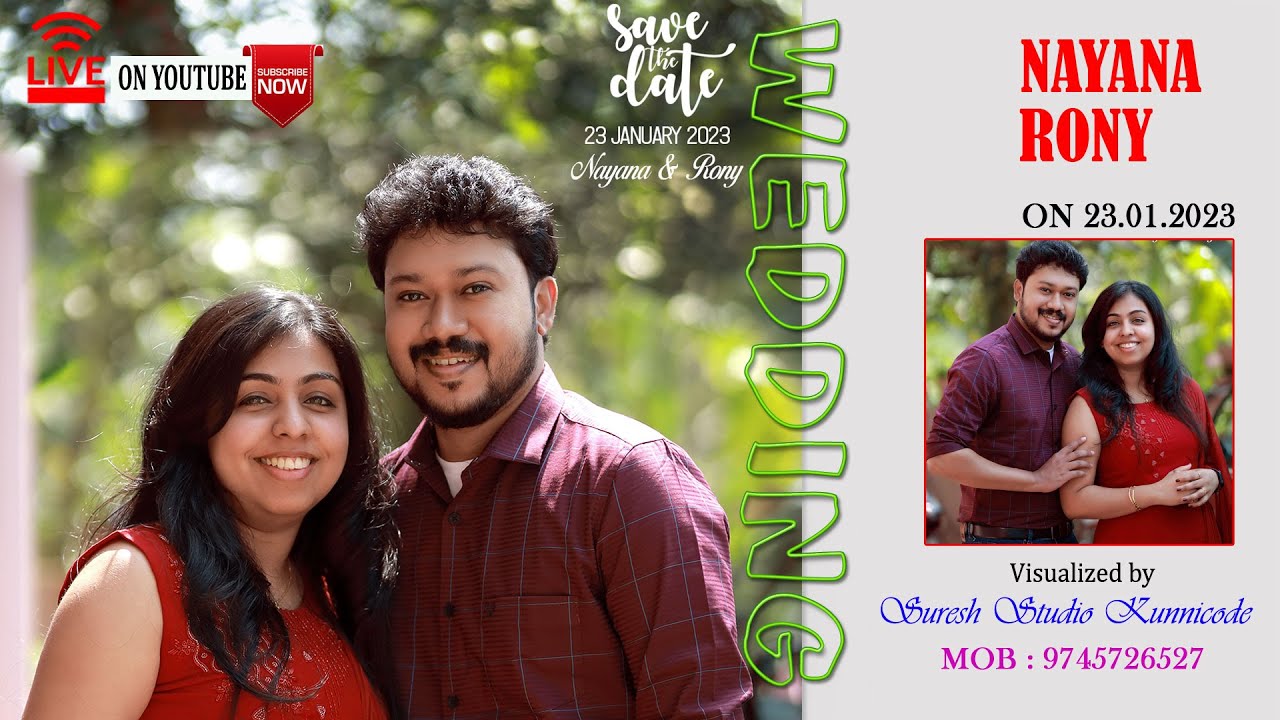 WEDDING || NAYANA PATTERIL JOHN & RONY JACOB || 23.01.2023 - YouTube