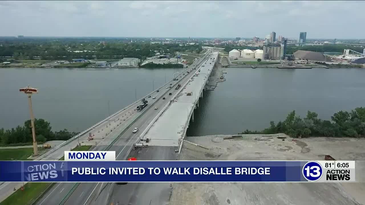 Public invited to walk on new DiSalle bridge before opening - YouTube