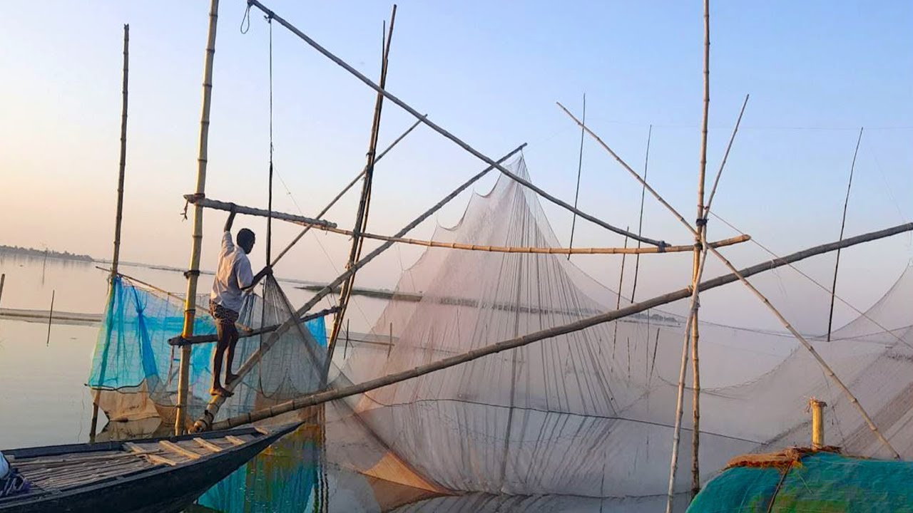 Traditional Net Fishing _ Instrument _Village Fishing by Khora Net ...