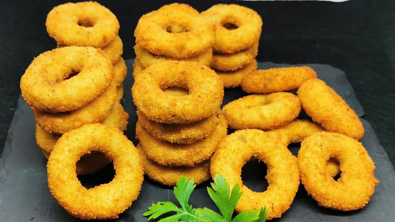 Siempre me preparo estos aros de pollo para cenar es mi receta favorita ...